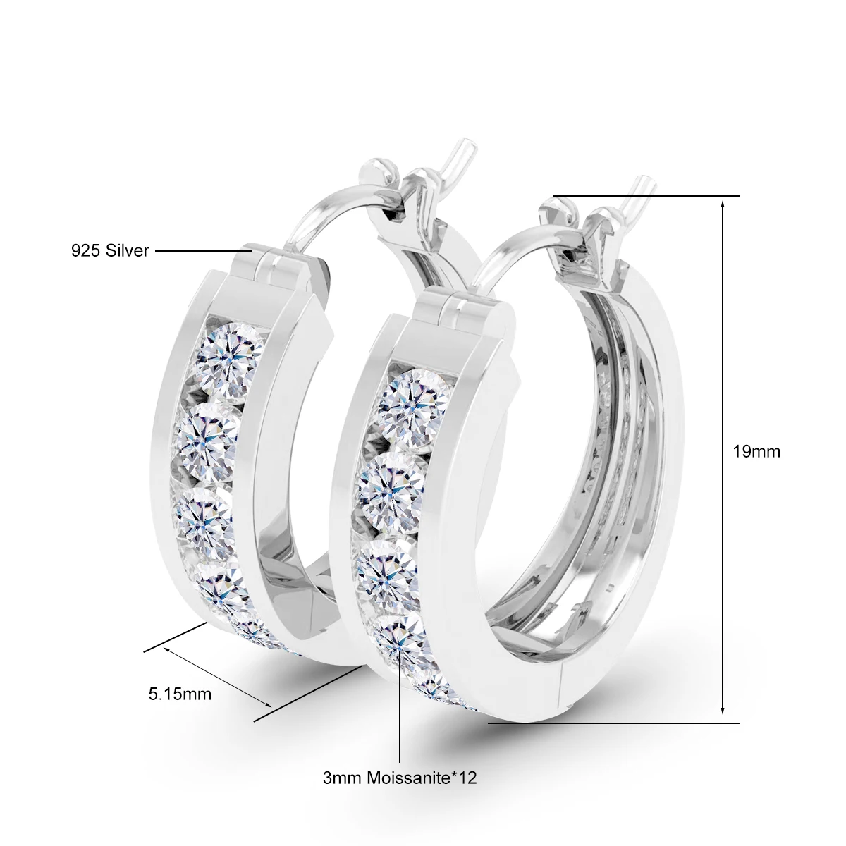 High Quality Party Jewelry 5925 Sterling Silver Women Moissanite ...