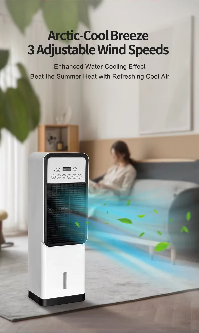 Portable Rechargeable Bladeless Fan & Mini Air Conditioner For Home