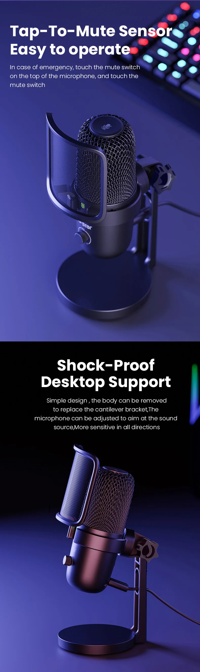 Professional Studio Recording USB Microphone - KO-STAR M-640