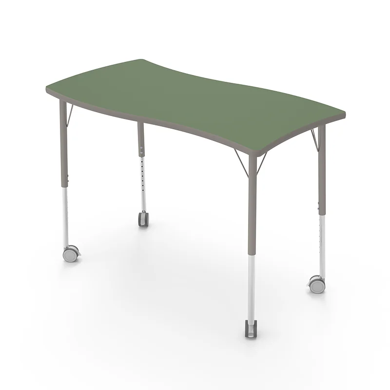 Height Adjustable Half Round Table School Study Writing Table Activity ...