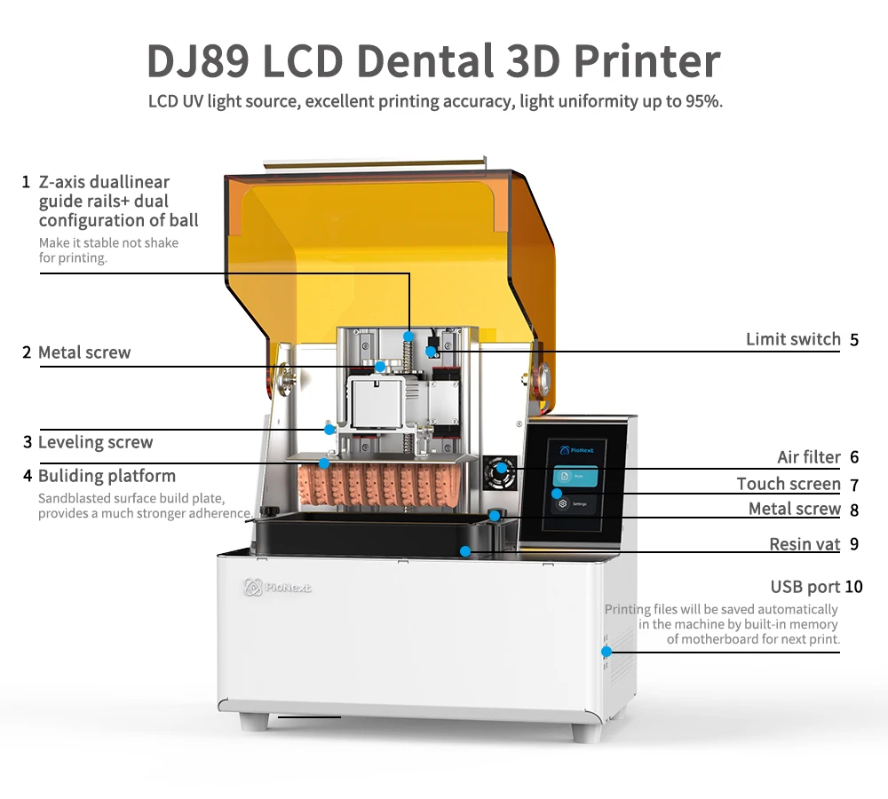 Piocreat Pionext Jewelry Resin 3d Printer 8k Lcd Display Aluminium 3d ...