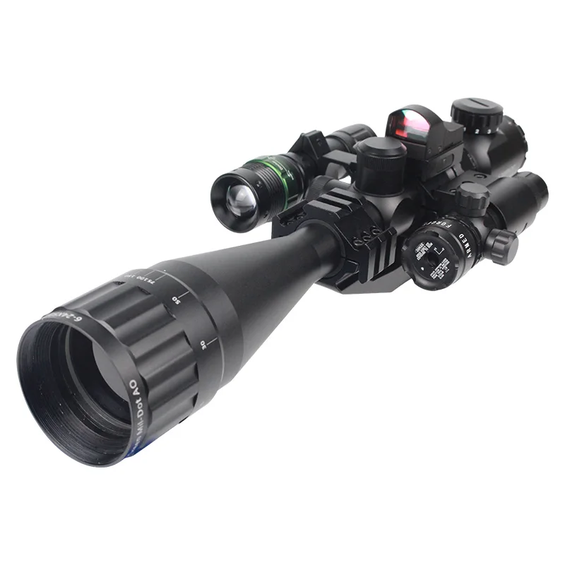 6-24x50 Adjustable Optical Scope Reticle Red Green Dot Scopes Sight ...