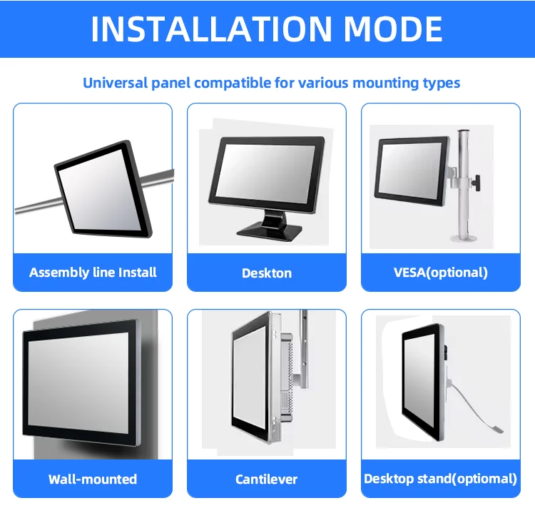 Custom Industrial Panel Pcs with Capacitive Touch Screens