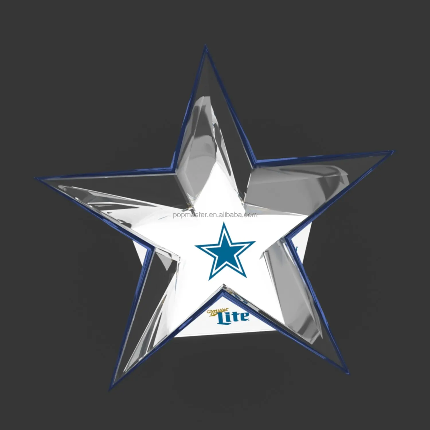 Transparent Plastic Star Shape Beer Bucket with LED Light
