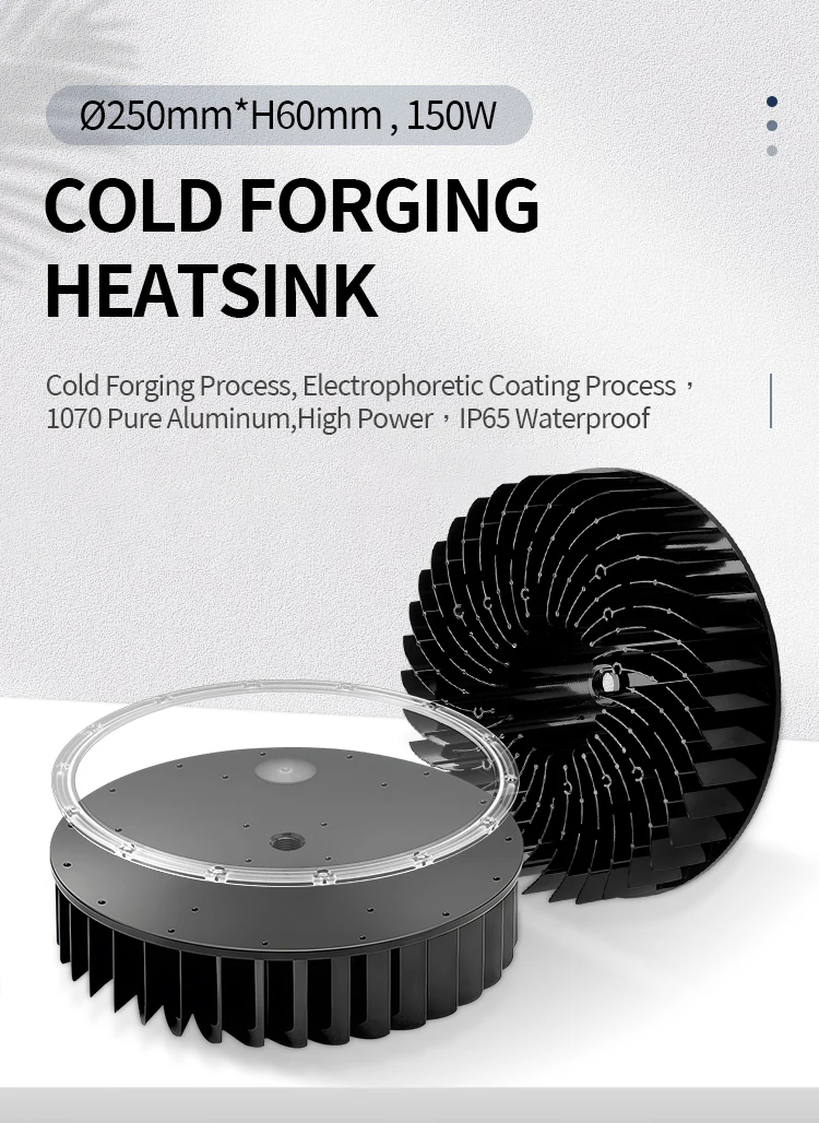 Circular Black 150w Diameter 250mm And Height 60mm Led Light Pin Fin ...