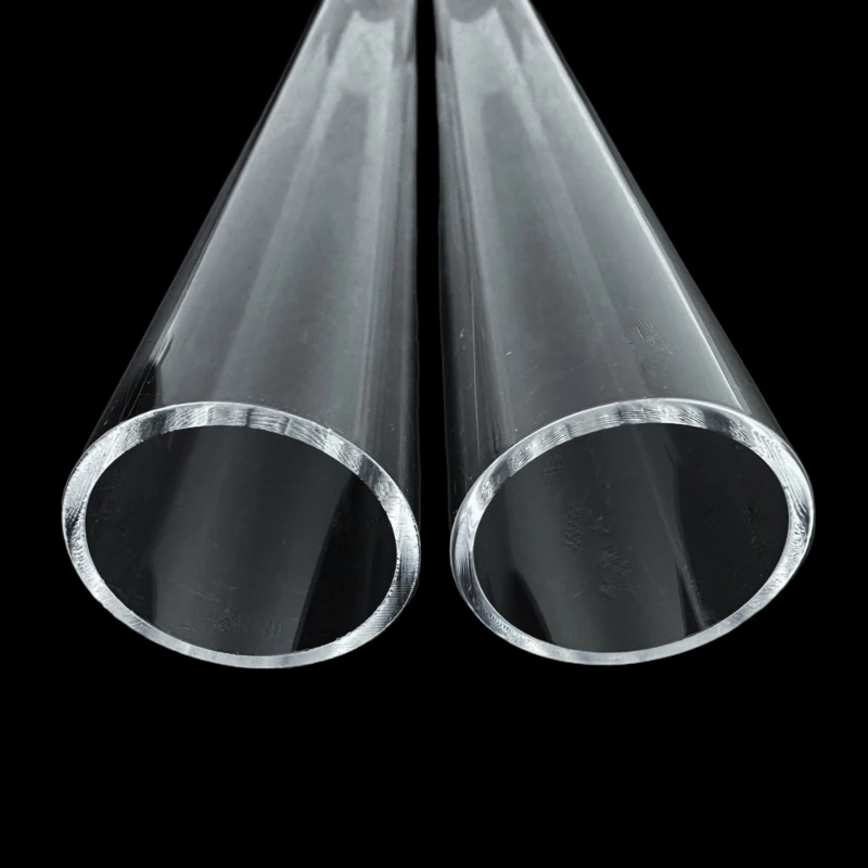 Laboratory High Temperature Transparent Quartz Glass Tube Using Flanged ...