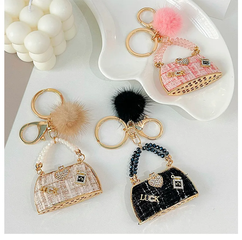 Hot Sale Luxury Leather Key Chain For Women Handbag Pendant Car Key ...