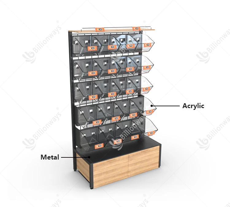 Customized Storage Sweets Shop Wall Cabinet Decoration Design Wholesale ...