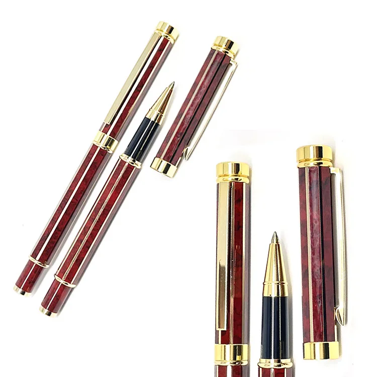 JR315R Luxurious Heavy Business Octagonal Shaped with Golden Line Metal ...