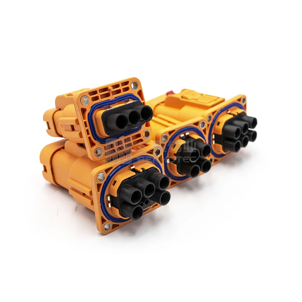Jonhon HVIL 200A High Voltage EV Connector Plug with Wire Harness, IP67 ...
