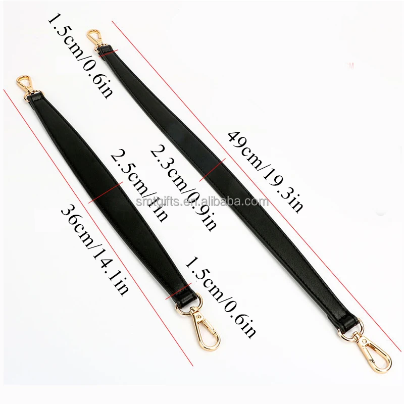 Genuine Leather Solid Color Short Bag Belt Womens Bag Strap Replacement ...