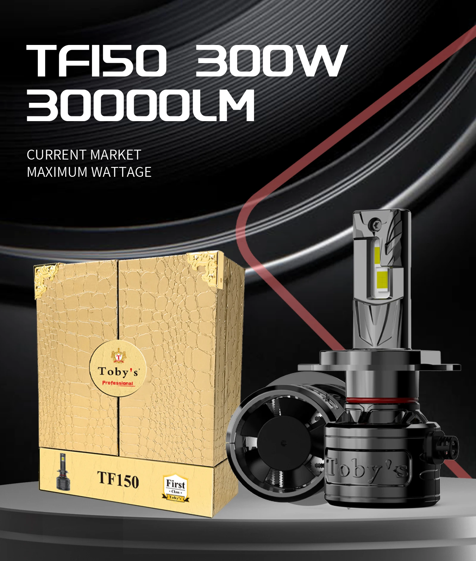 TF150 H1 H4 Led Headlights 300W 30000lm High Bright Canbus