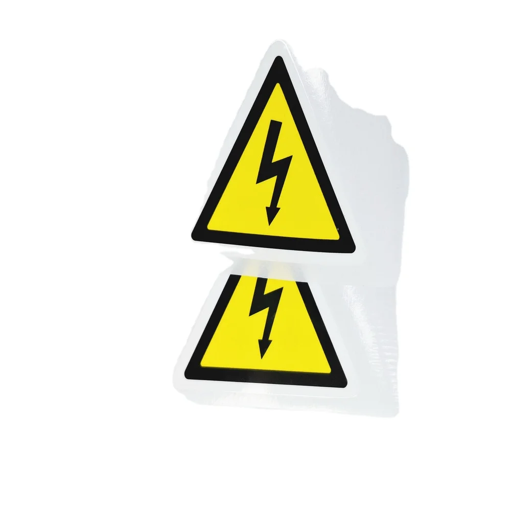 Custom Reflective Danger Warning Label Triangle Sticker For Outdoor ...