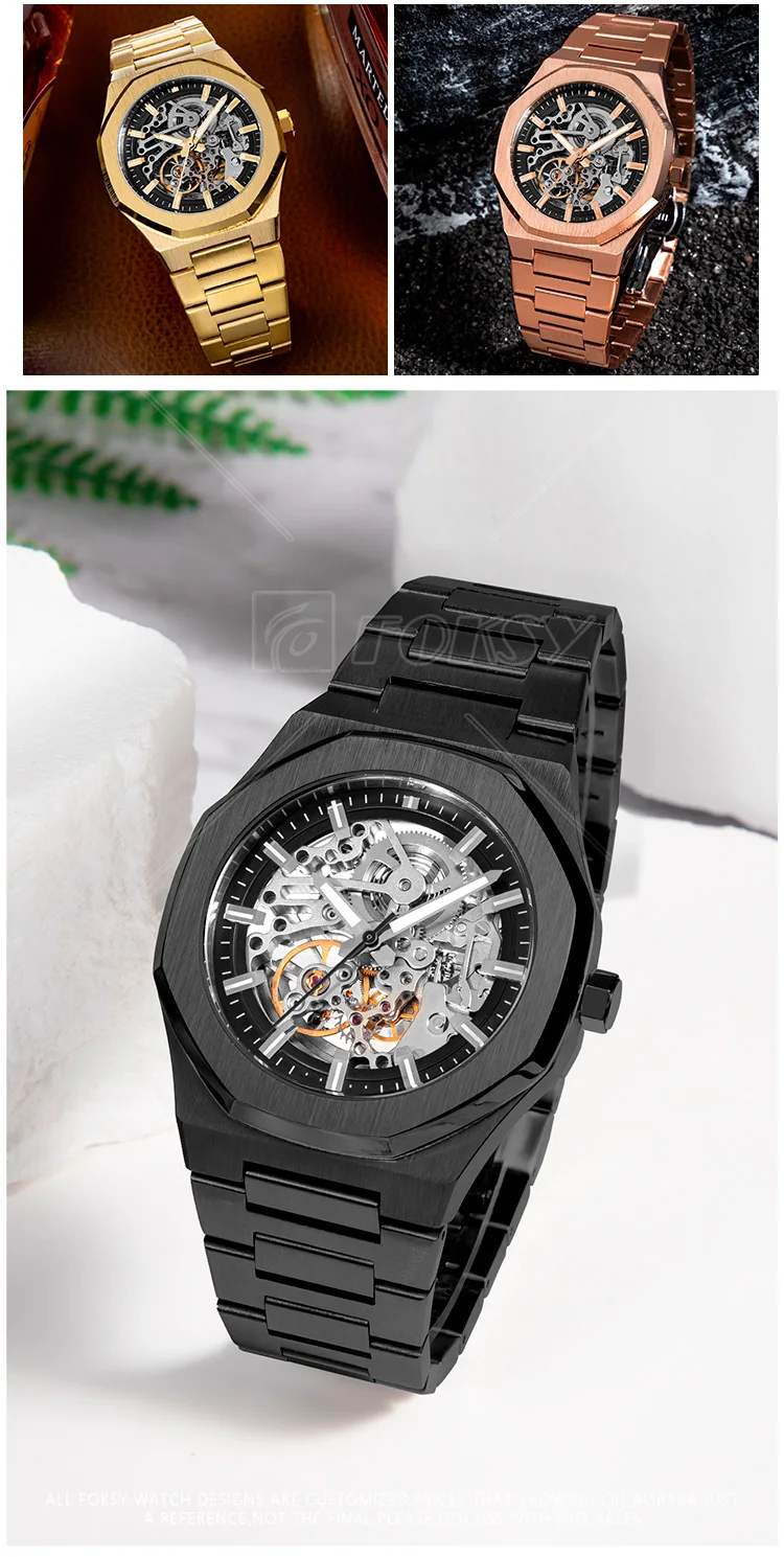 Foksy High Quality Automatic Watch Men’s Stainless Made in China