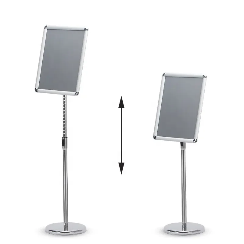Free Standing Adjustable Poster Display Floor Standing Restaurant Menu ...
