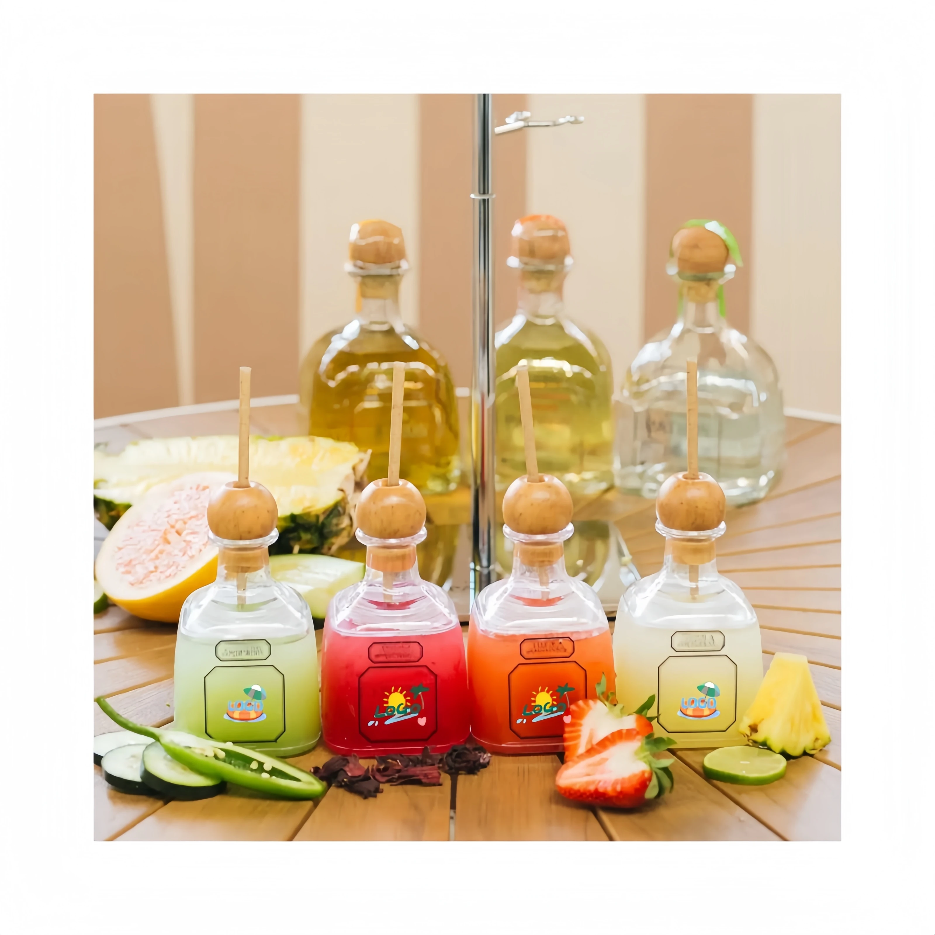 375ml Tequila PC Bottle Polycarbonate Beverage Transparent Plastic With ...
