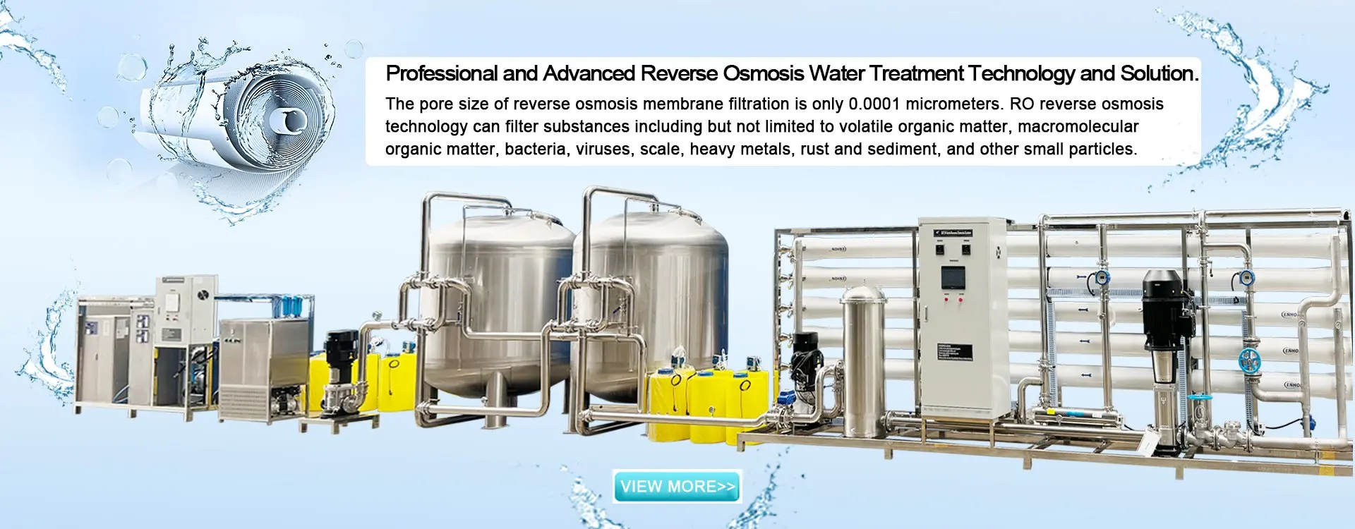 2000L/H Reverse Osmosis System Spring Water Purification UF Treatment ...