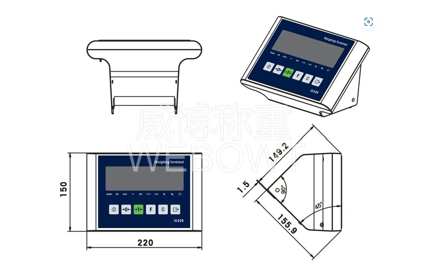 ID226 Electronic Platform Scale - Precision Weighing Instrument