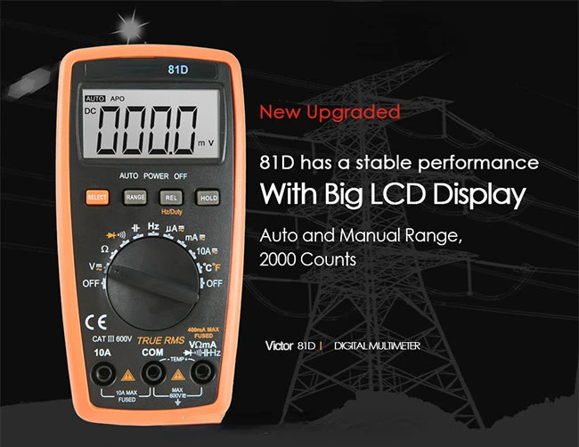 Decca 81d Small Size Digital Multimeter Auto Range 3999 Counts Display ...
