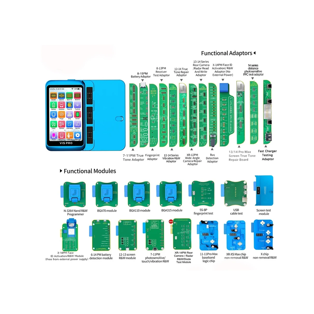 Jcid Programmer V1s Pro Battery Detection Module For Iphone 6-14pm ...