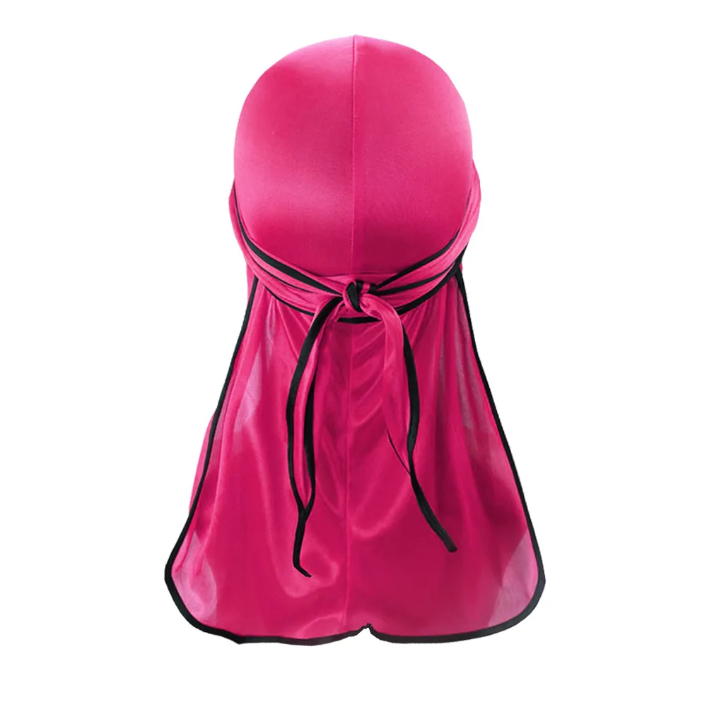 Custom Logo Do Du Doo Rags Cap Headwraps Elastic Long Tail Satin Silky ...