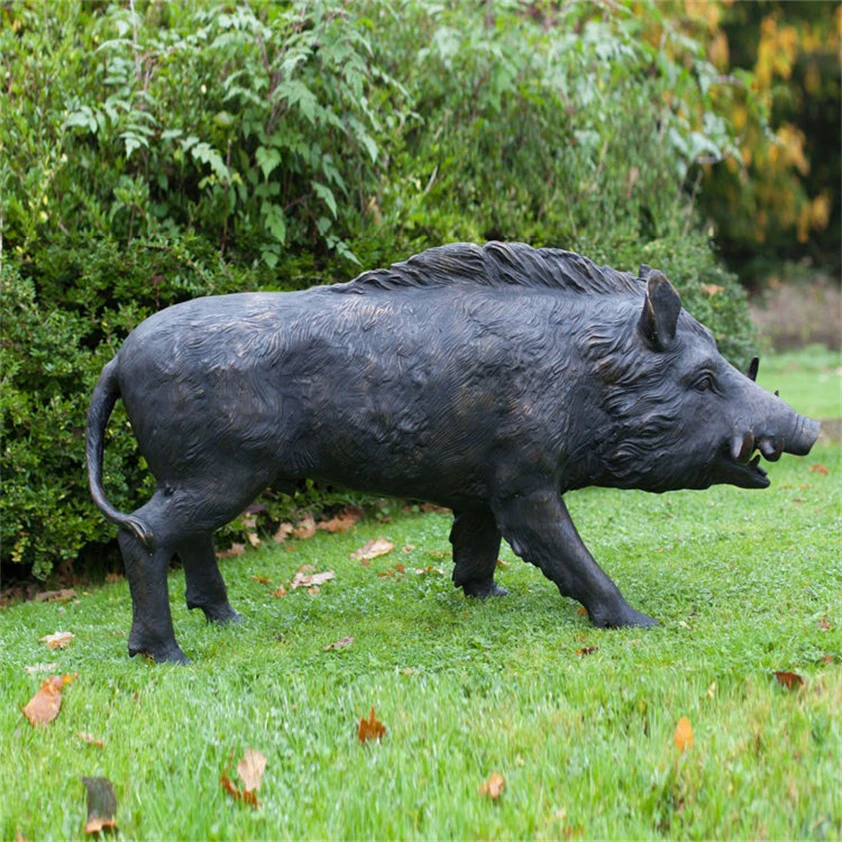 Garden Lawn Large Huge Brass Copper Big Metal Pig Statue Bronze Wild ...