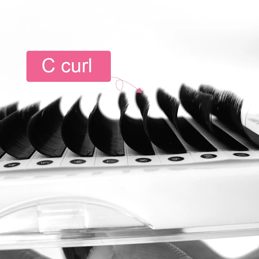 Russian Matte Dark Black Cashmere Volume Lash Eyelash Extension Easy Fan Tray 0.07 0.03 Cc ...