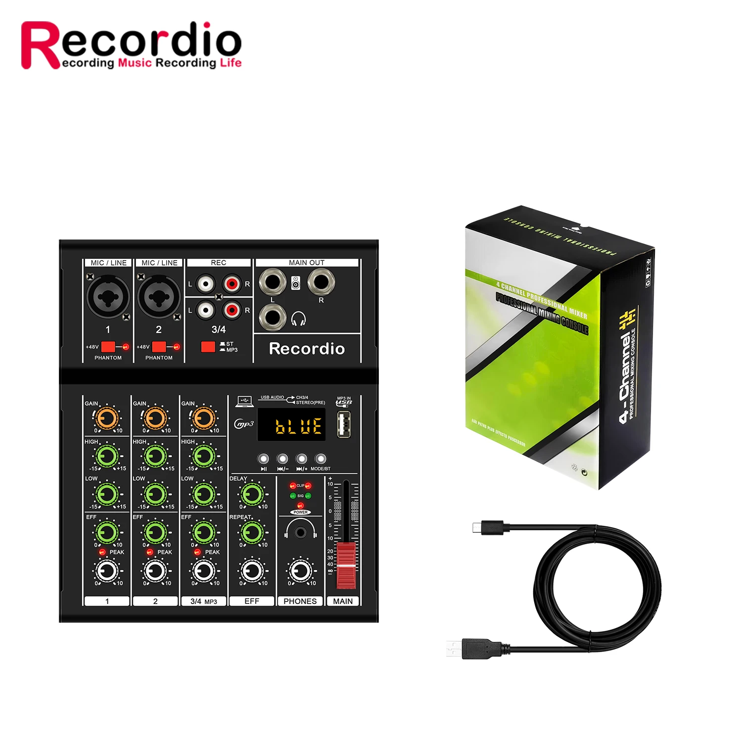 Gax-a4 4-channel Usb Audio Mixer For Djs & Home Studio | Wholesale