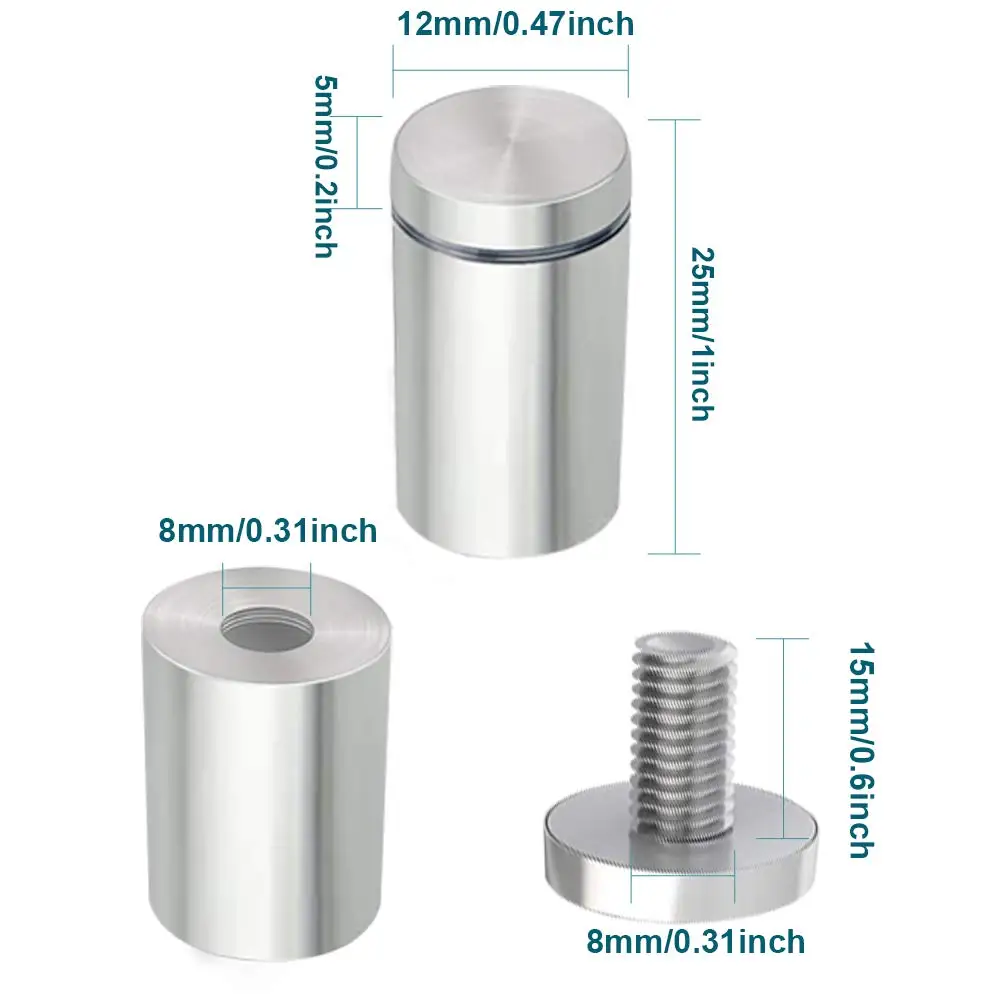Small Glass Fixing Fastening Screw Standoff Screws Dowel Pins ...