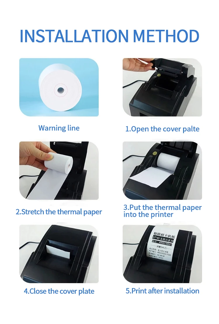 Cash Register Till Receipt Tape Printing 57mm X 40mm Thermal Paper Roll ...