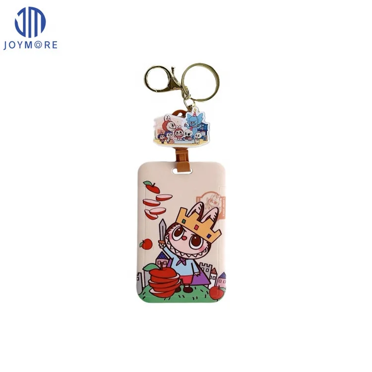 JM popmart labubu macaron pvc keychains Water card school bus card key ...