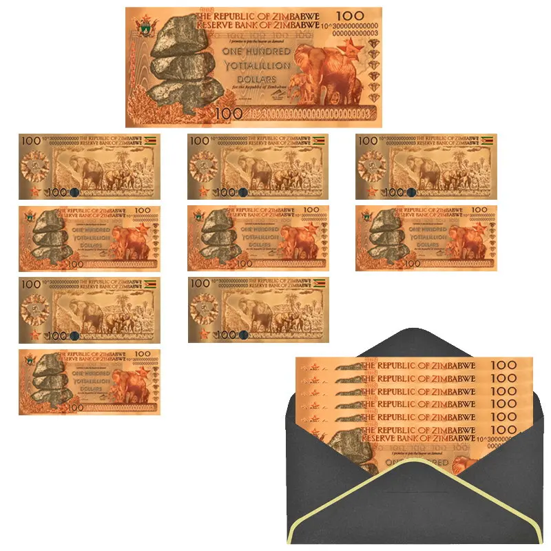 Custom US Faker Paper Banknotes - Gold Banknote Dollars