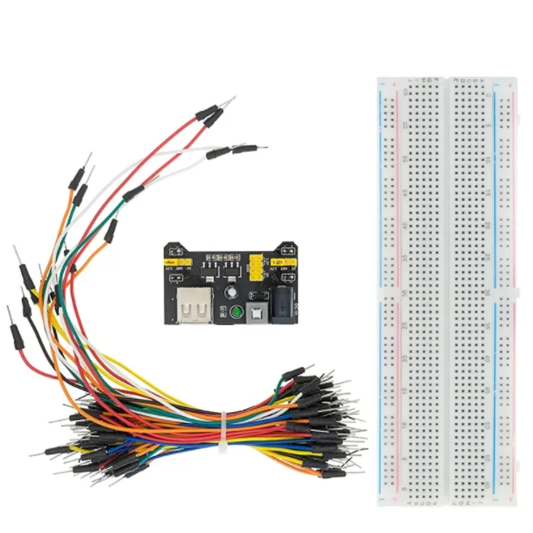Breadboard Wire Test Kit MB-102+ DuPont Wire + Breadboard Power Module ...