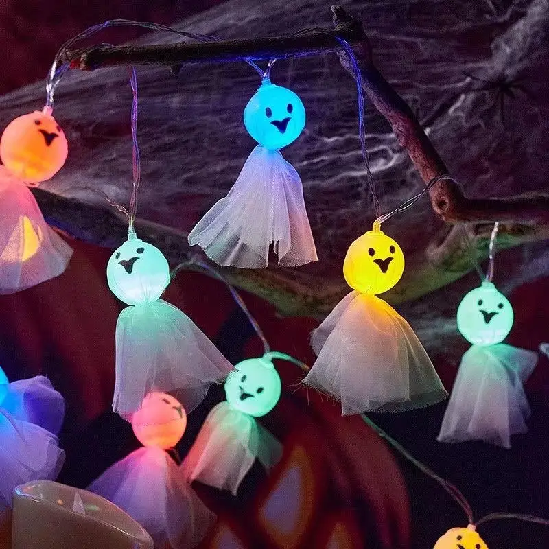 LED Halloween Decorations Battery Operated Led Ghost String Lights ...