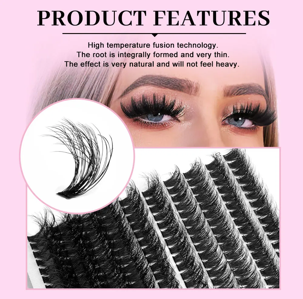 JTFIL Eyelash Clusters - Natural, Fluffy, and Comfortable