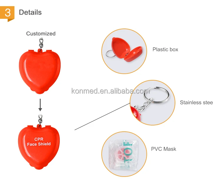 CPR Mask Keychain Include Mouth-to-mouth Mask Cpr First Aid Life ...