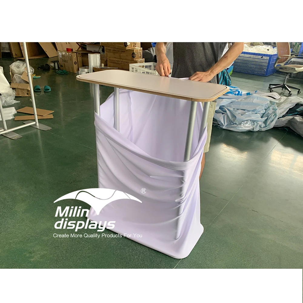 6.5ft Backlit Light Box Counter - Portable Exhibition Display