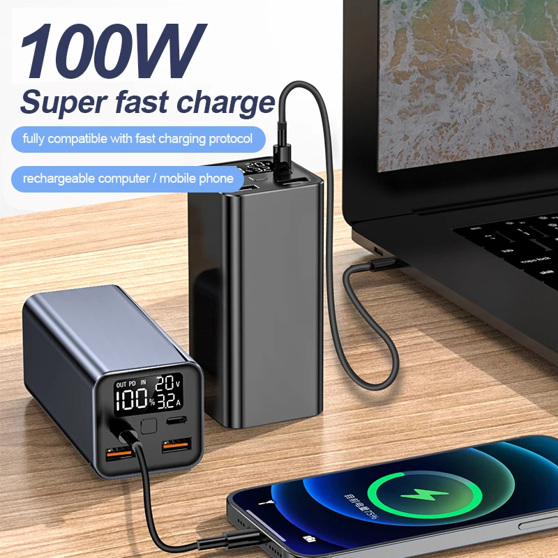 CASUN Super fast charging powerbank PD 100W portable charger power bank ...