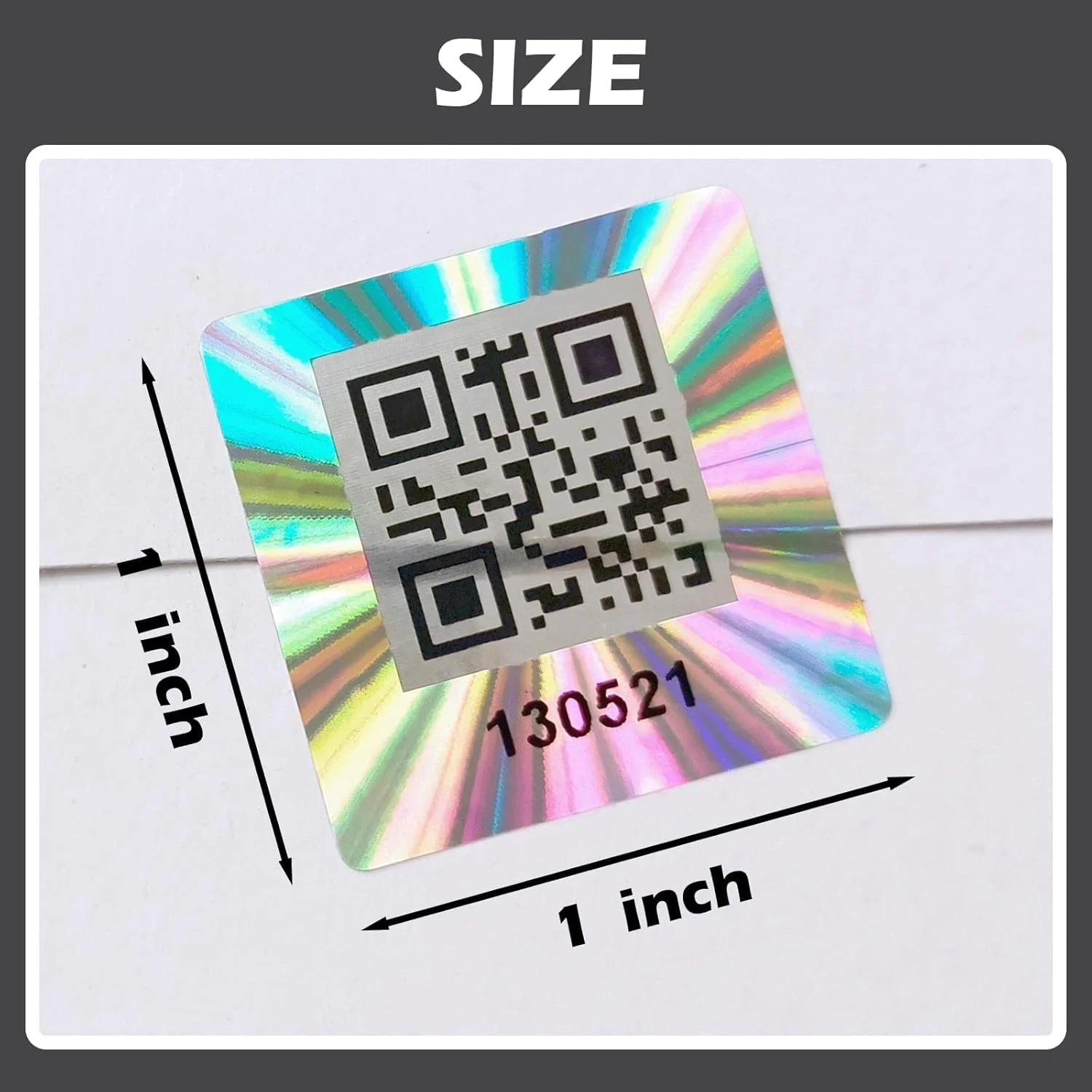 QR Code Hologram Tamper Proof Security Seal Stickers with Unique Serial ...