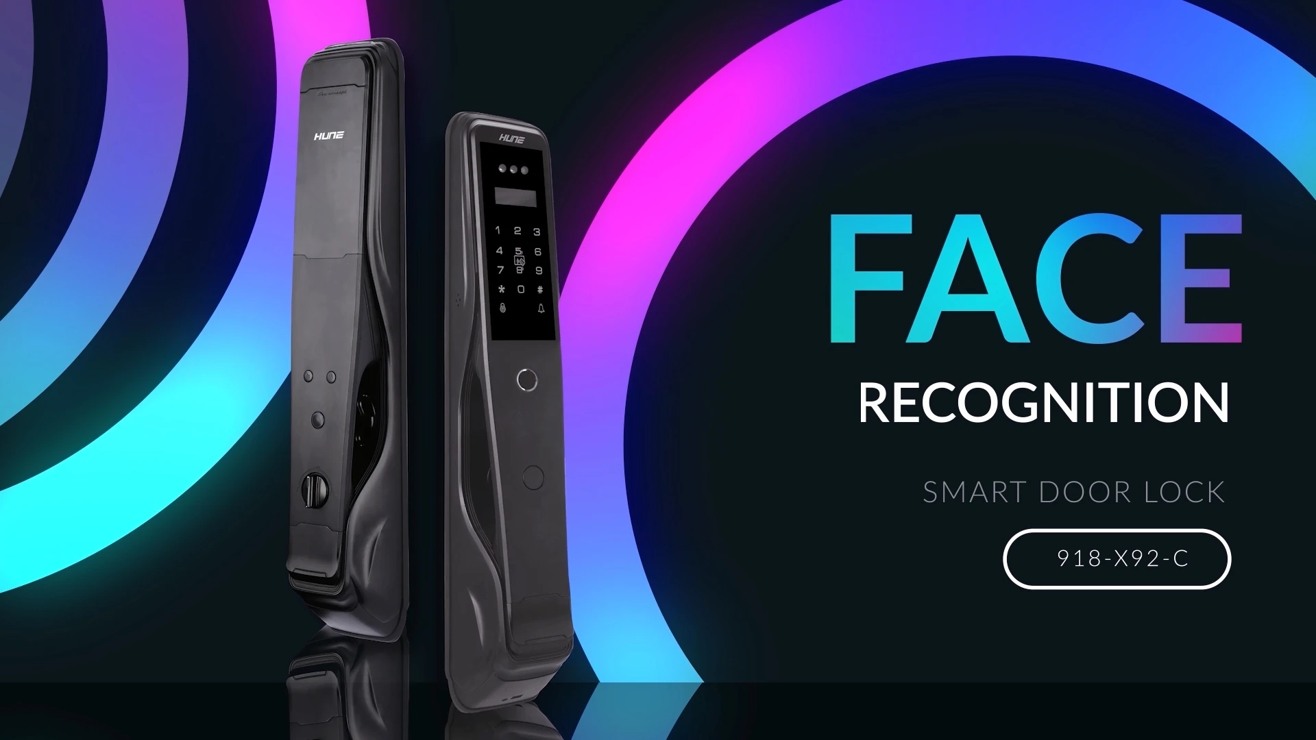 Hune Rfid Smart Door Lock With Camera Keyless Tuya Wifi Fingerprint ...