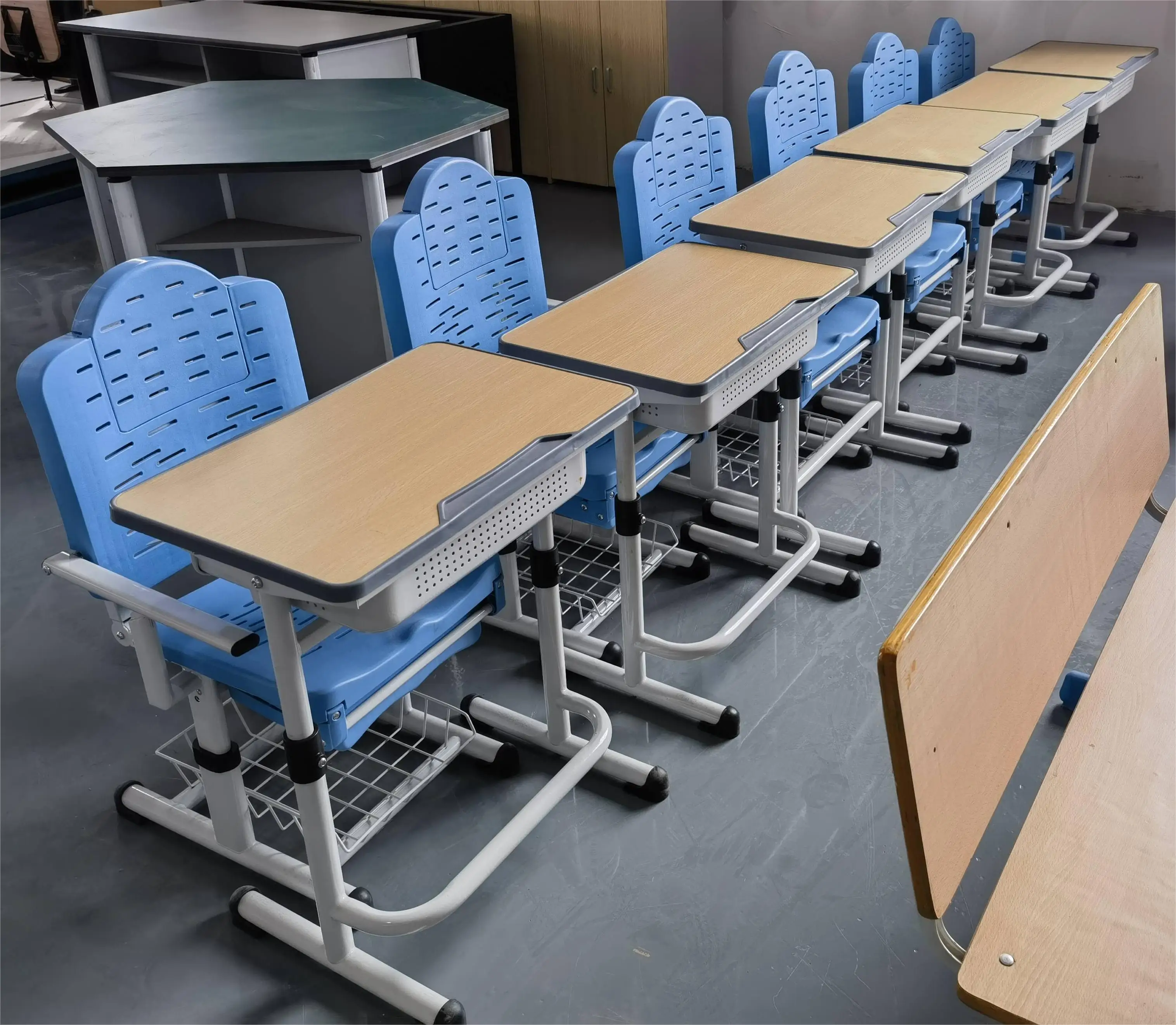 Height Adjustable Plastic School Desk With Chair for Children Noon Break| Alibaba.com