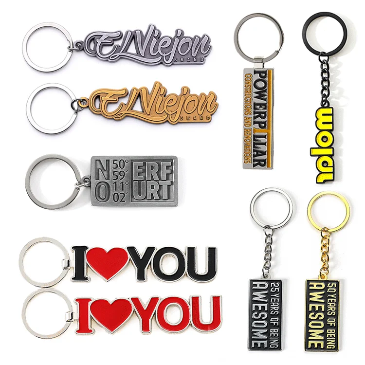 Promotional Keyring Custom 3d Logo Letters Metal Key Chains Llavero ...