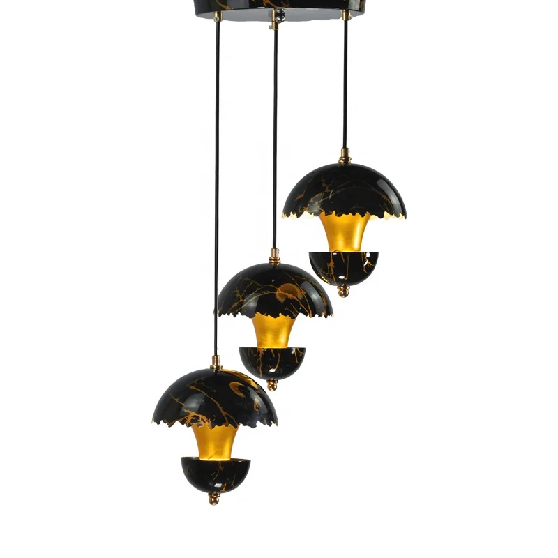 工业吊灯黑色蘑菇形三头吊灯客厅卧室吊灯 - Buy Pendant Lamp,Ceiling Light,Chandelier Product ...