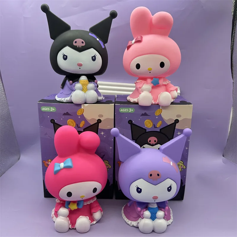 Cartoon Kuromi Melody Frog Vinyl Decoration Piggy Bank Melody Coin ...
