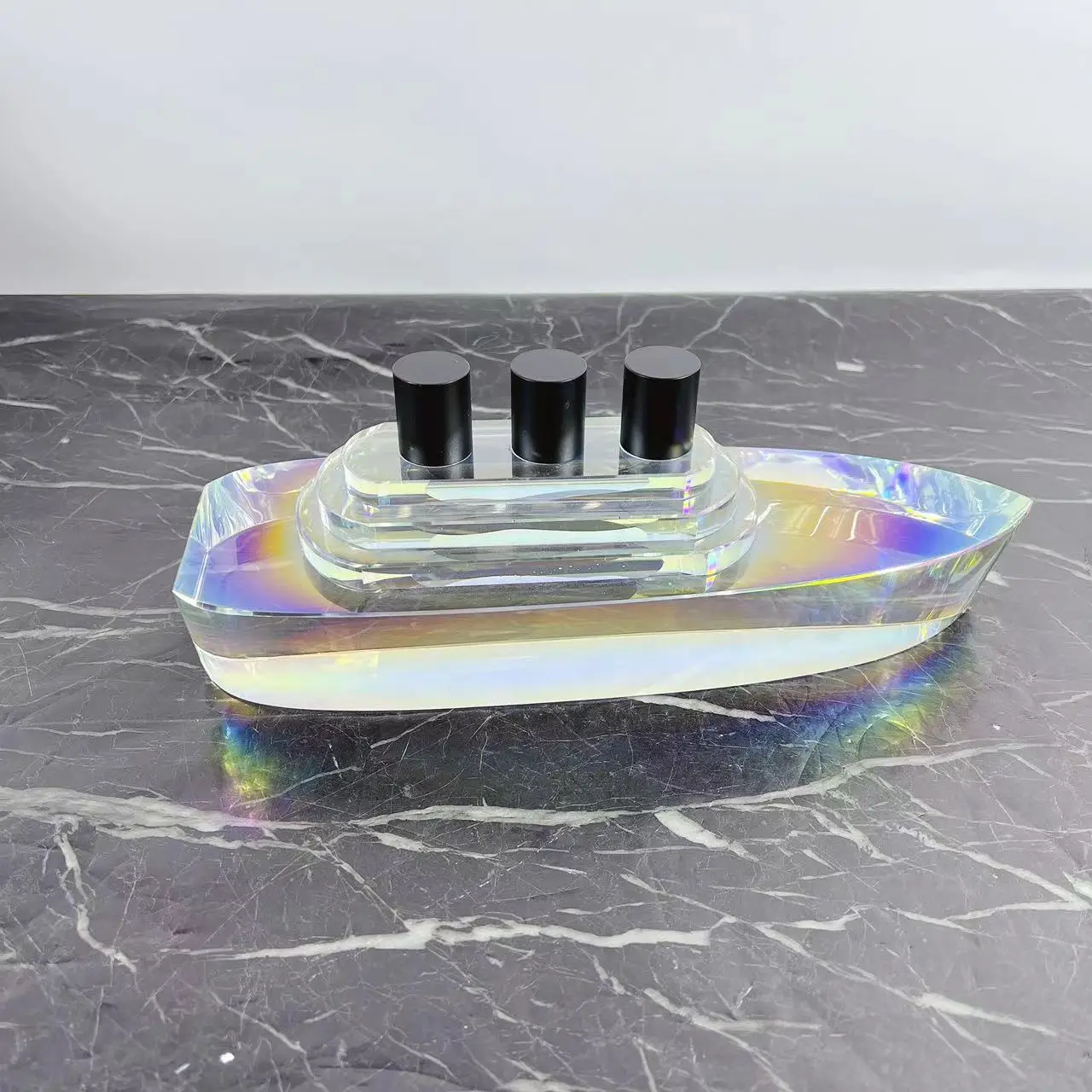 Luxury Crystal Ship Model - Perfect for Indoor Party Decor