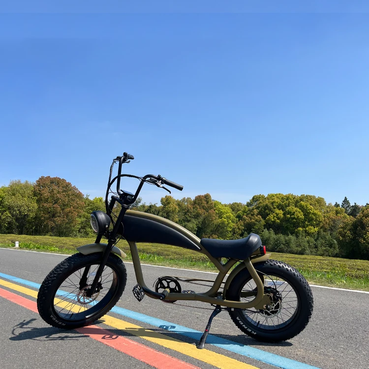 BISEK Electric Motorcycle - 52V 1000W Retro Style E Bike