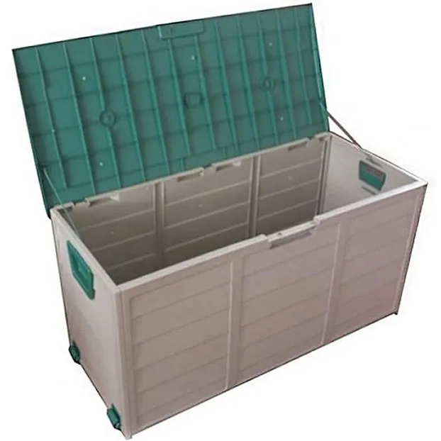 65 Gallon Garden Large Plastic Deck Storage Shed Box Toolbox ...