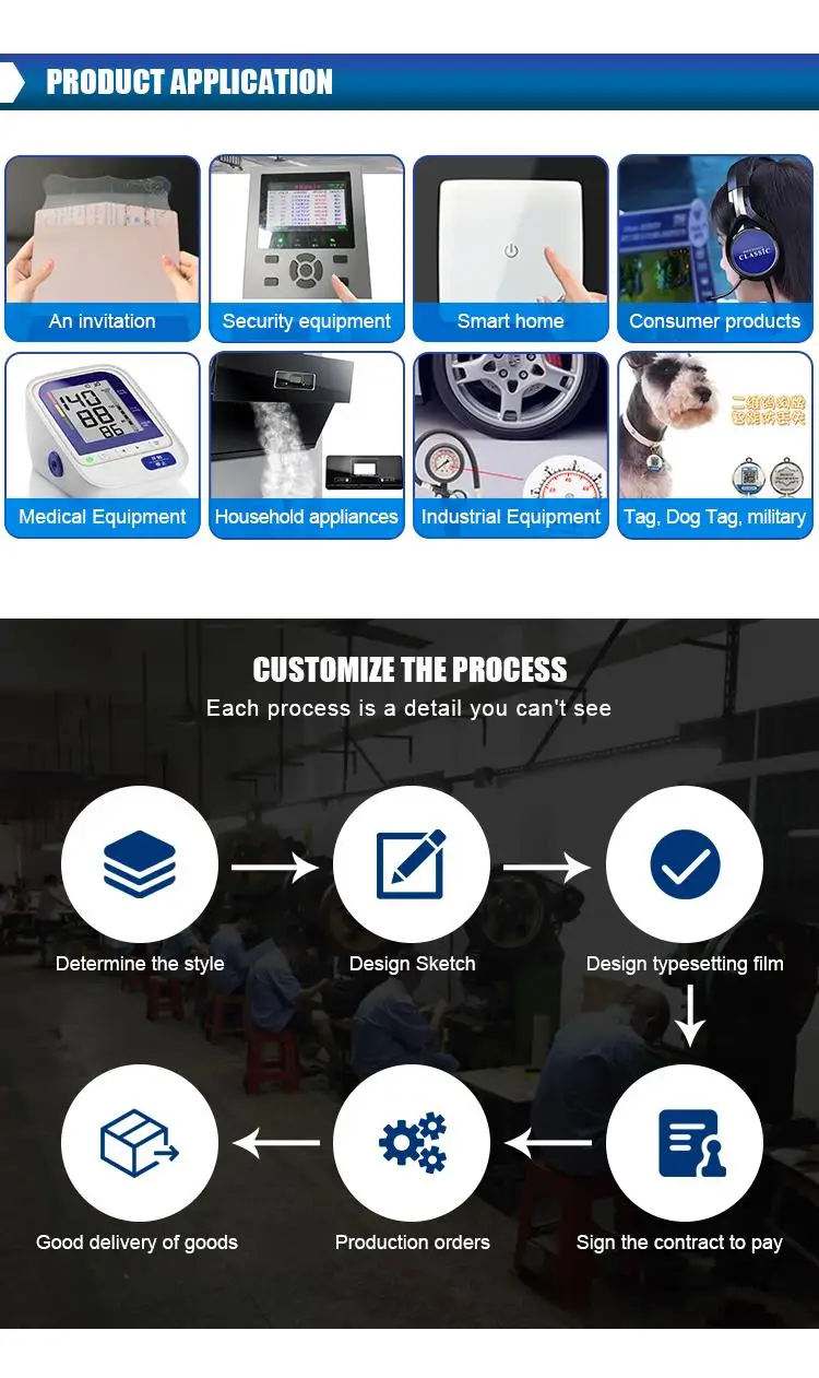 Custom Decoration Acrylic Front Control Panel Smart Membrane Decorative ...