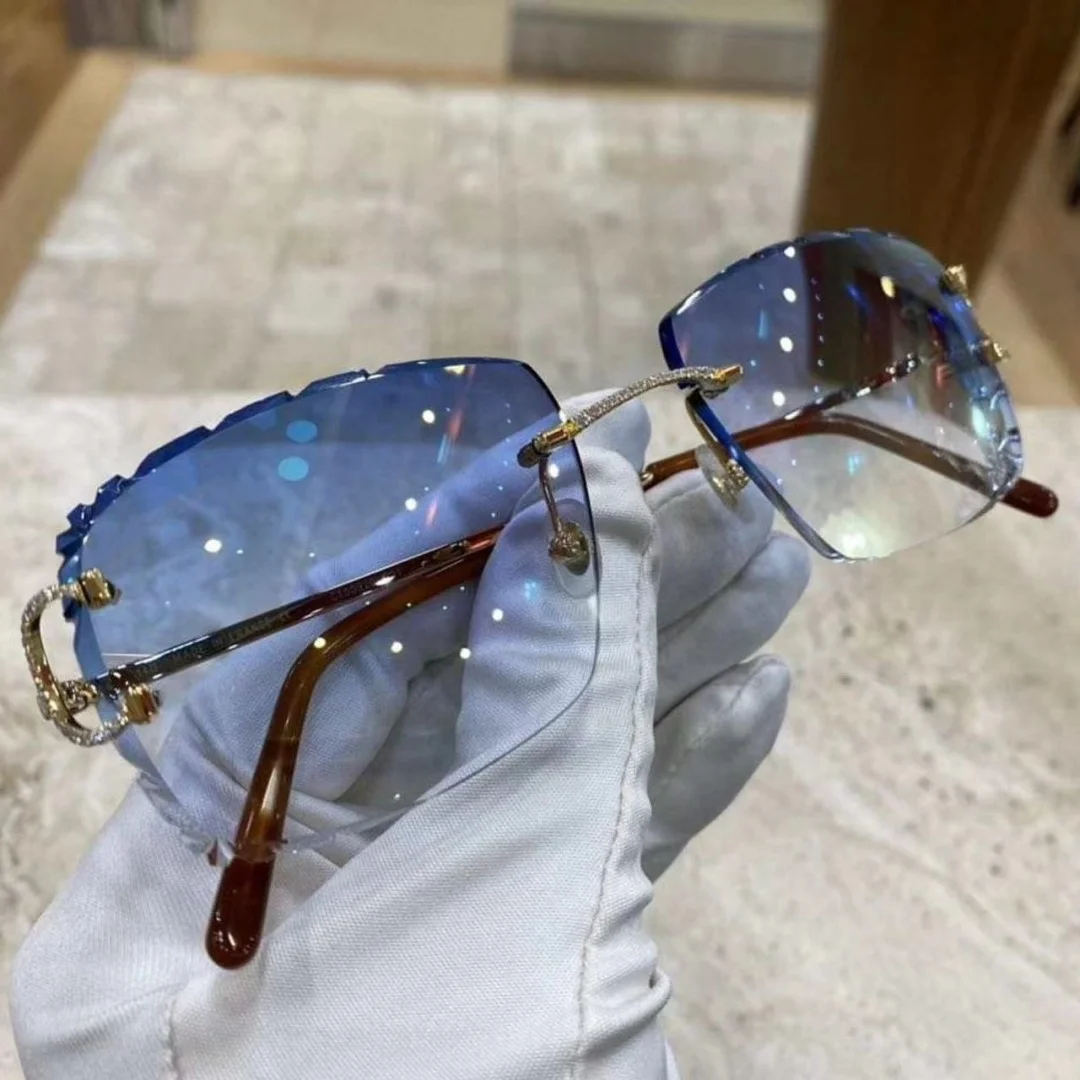 Hip Hop Branded Jewelry Rapper Luxury Iced Out Men Glasses Bling Bling ...