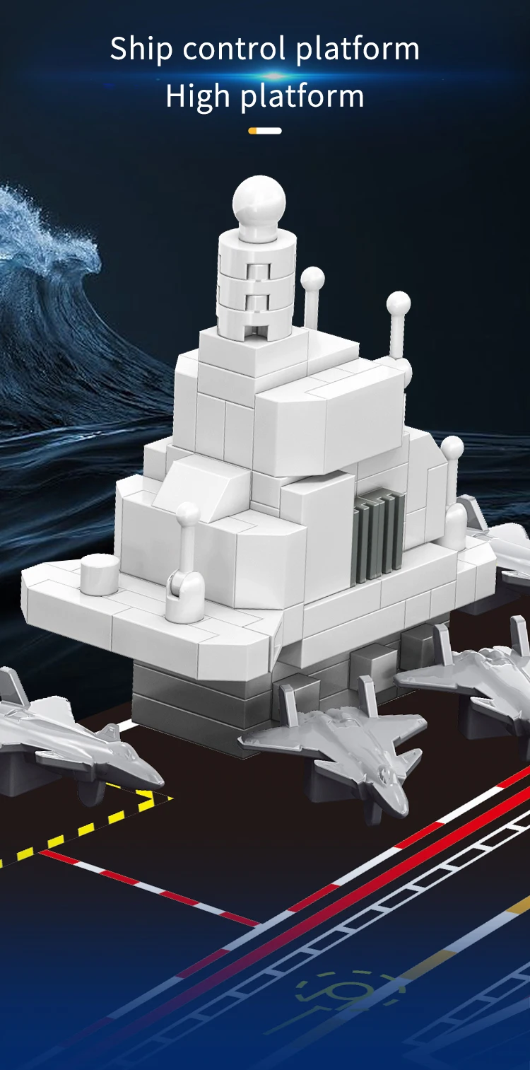 Military Educational Building Block Set - Warship Model